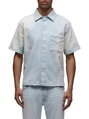 Hudson Jeans Camp Short Sleeve Shirt - Bleached Out