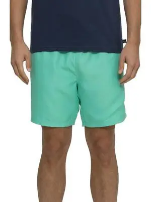 MAUI & SONS Party On Microfiber Swim Trunks - Mint