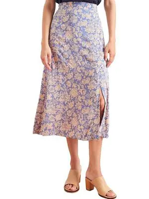 PANEROS CLOTHING Avery A-line Midi Skirt - Water Lily