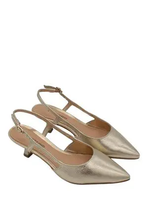 BOTTERO Botolivia Legacy Pointed Toe Slingback Pump - Dourado