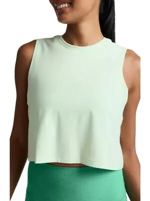 Beyond Yoga Featherweight Minimal Crop Tank Airy Green Heather