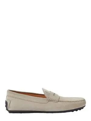 TOD'S City Gommino Suede Driving Shoes - Beige