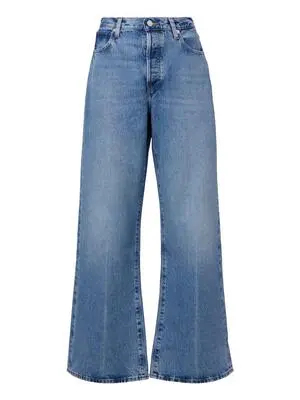 FRAME Loose Mid-rise Wide-leg Jeans - Blue