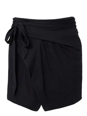 Isabel Marant Étoile Berenice Cotton Jersey Wrap Skirt - Black