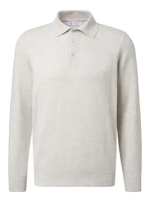 Brunello Cucinelli Cashmere Polo Sweater - Grey