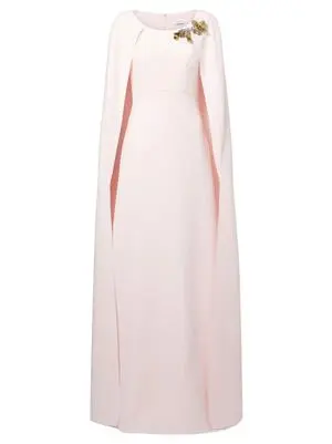 Safiyaa Yuna Caped Embellished Gown - Pink
