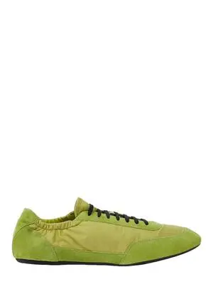 Prada Re-Nylon And Suede Sneakers Green