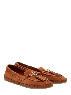 JIMMY CHOO Fabien Suede Loafers - Brown