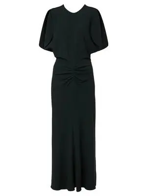 Victoria Beckham Gathered Midi Dress - Green