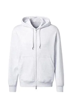 Brunello Cucinelli Cotton-blend Jersey Zip-up Hoodie - Grey