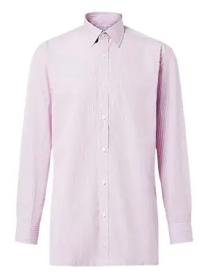Charvet Striped Cotton Poplin Shirt - Red