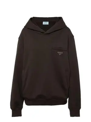 Prada Oversized Cotton Hoodie - Brown