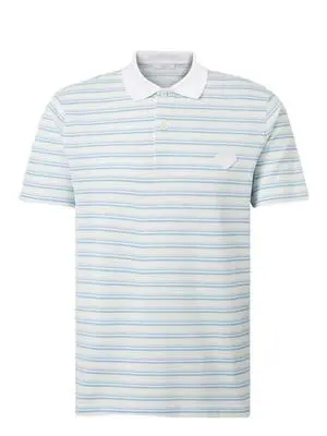 Prada Striped Cotton Polo Shirt - Blue