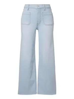 FRAME Anchor High-rise Wide-leg Jeans - Blue