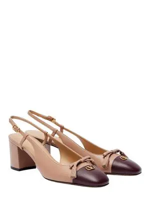 Valentino Garavani Valet Du Roi 60 Leather Slingback Pumps - Pink