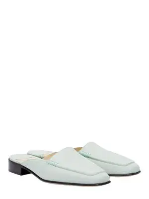 JIMMY CHOO Archive Slide Leather Mules - Green