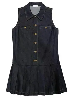 Sandro Denim Mini Dress - Blue