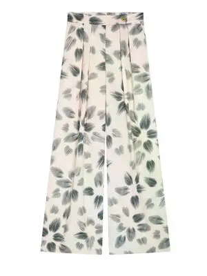 Dries Van Noten Pleated Wide-leg Trousers - Neutrals