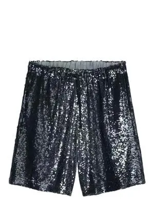 Dries Van Noten Sequin-embellished Shorts - Blue