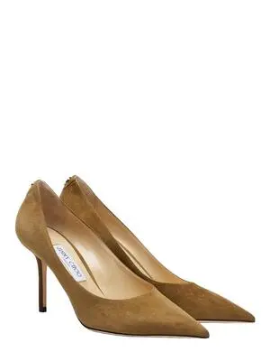JIMMY CHOO Love 85 Suede Pumps Green