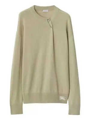 Burberry Paperclip-detail Cashmere Jumper - Neutrals