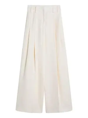 JIL SANDER Wide Leg Trousers Yellow Cream