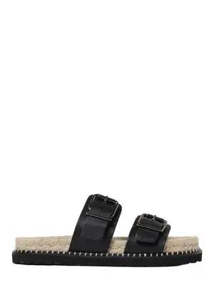 CastaÑer Flat Sandal - Black