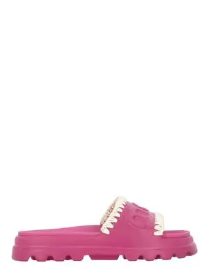 Mou MOU Heeled Slides Fuchsia