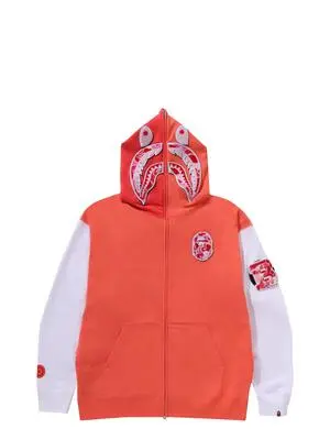 A BATHING APE Shark Full Zip Hoodie - Orange