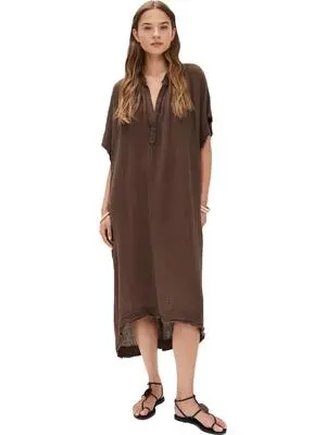 9seed Tunisia Gauze Dress - Chocolate
