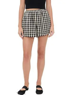 VRG GRL Freda Checkered Shorts - Black/white