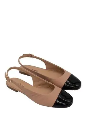 BOTTERO Botsamya Xxiv Slingback Flat - Brown Sugar / Preto