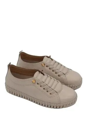 BUTTERO® Perforated Leather Sneakers - Off White