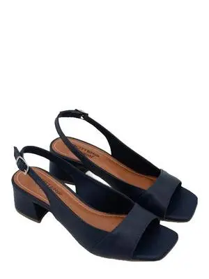 BOTTERO Square Toe Slingback Sandal - Marinho