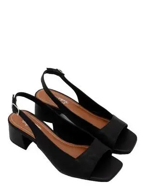 BOTTERO Square Toe Slingback Sandal - Preto