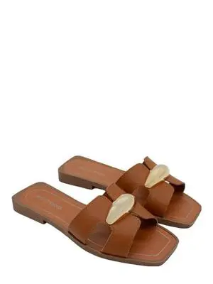 BOTTERO Cutout Slide Sandal - Caramelo