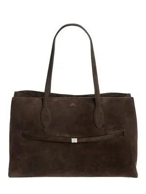 TOTEME Belted Suede Tote - Brown