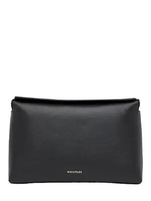 Whistles Leather Clutch Bag - Black