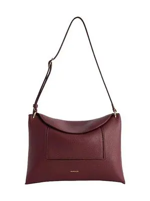 WANDLER Penelope Slouch Leather Shoulder Bag Acai Crust