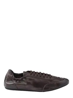 Prada Leather Low-top Trainers - Brown