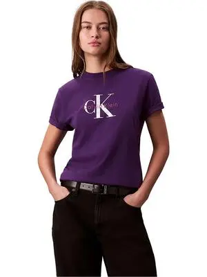 Calvin Klein Monologo Graphic T-shirt - Acai