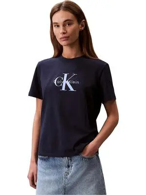 Calvin Klein Monologo Graphic T-Shirt Dark Sapphire