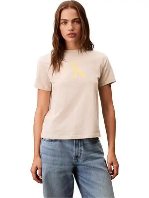 Calvin Klein Monologo Graphic T-Shirt Fog