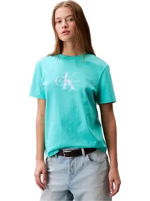 Calvin Klein Monologo Graphic T-Shirt Turquoise Infusion