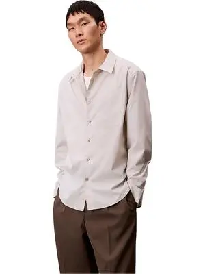Calvin Klein Tech Poplin Button-down Shirt - Moonstruck