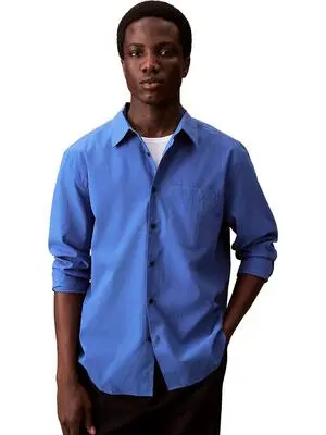 Calvin Klein Tech Poplin Button-down Shirt - Royal Lagoon