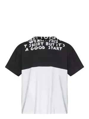 MAISON MARGIELA Graphic-print Panelled T-shirt - White