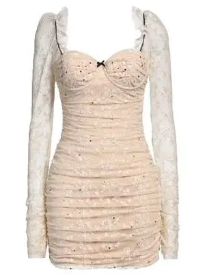 ANIYE BY Mini Bodycon Dress - Beige