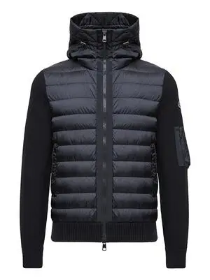 Moncler Padded Zip-Up Cardigan Blue