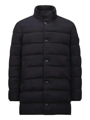 Moncler Vallonpierre Hooded Long Down Jacket - Blue